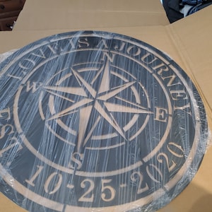 Personalized Compass Rose Metal Sign Personalized Wedding Gift compass ...