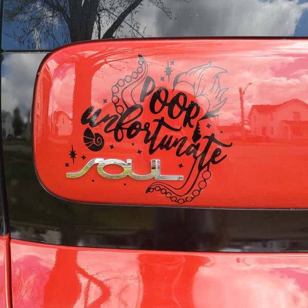 Soul Car Decal, Ursula, Vinyl Decal, Kia Soul, Unfortunate Souls, Poor ...