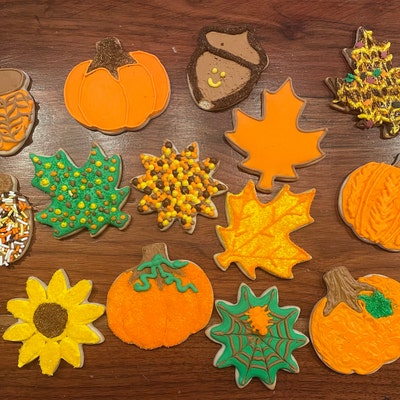 Fall Cookie Decorating Kit Fall DIY Cookie Kit large - Etsy