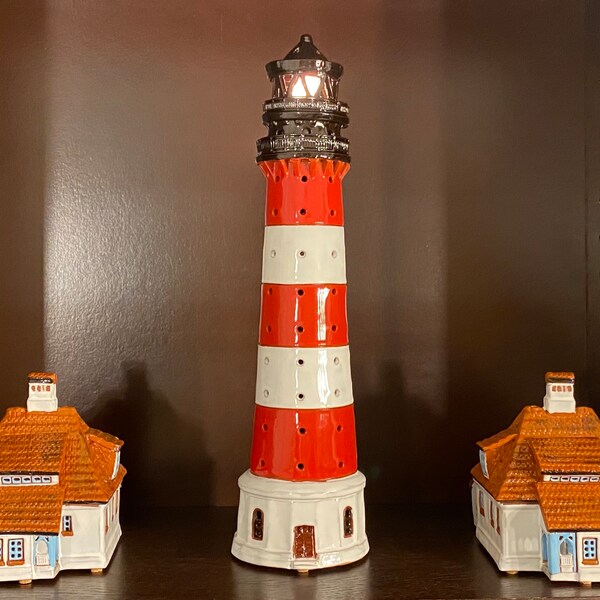 Westerheversand Handmade Ceramic Houses, Lighthouse Candle Holder ...