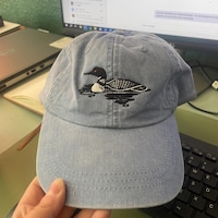 LOON BIRD HAT - One Embroidered Men Women Wildlife Baseball Cap - Price ...