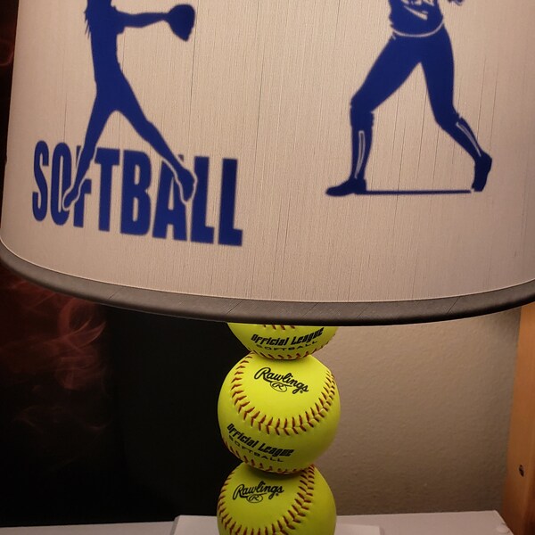 Softball Lamp. Made With Real Softballs. Yellow Balls. - Etsy