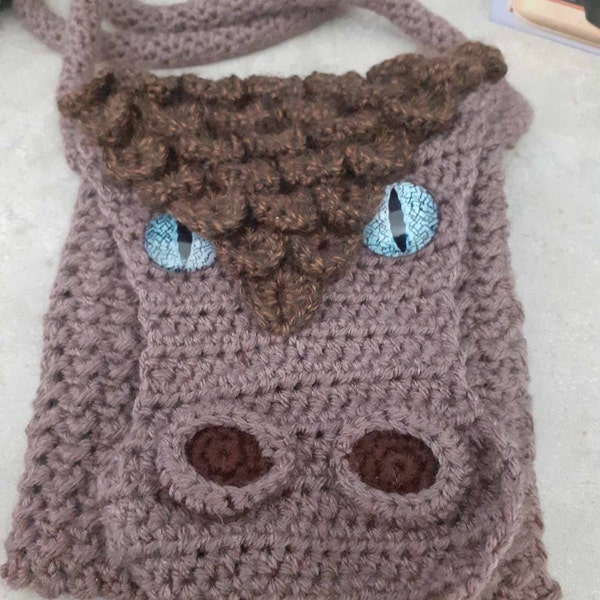 Dragon Cross-body Bag Pattern PDF - Easy Aran Yarn Purse Handbag - Etsy