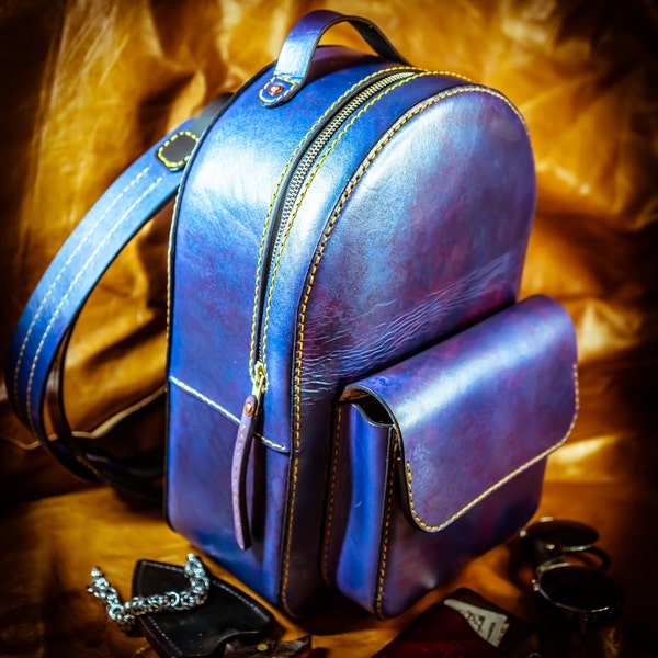 Leather Backpack PDF Pattern | Woman Backpack Template | Handmade ...