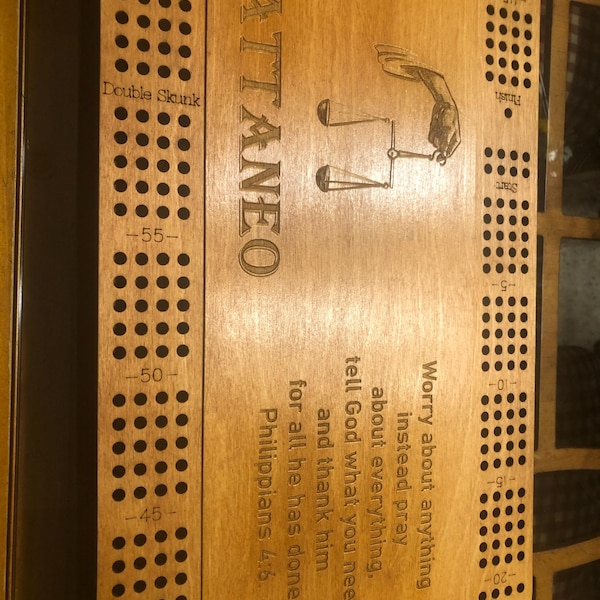 Extra Large Personalized Cribbage Board With Storage & Custom Engraving ...