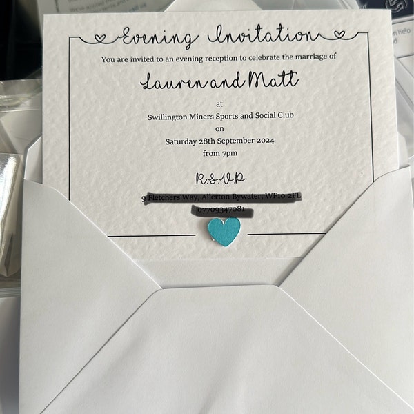 Wildflower Wedding Invitations, Evening Reception Party Invites, Floral ...