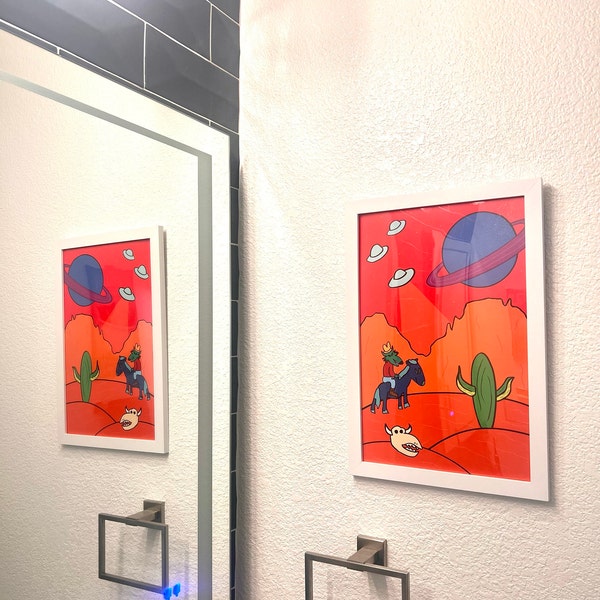 Alien Thinker Poster / Cosmic Poster / Alien Art Print - Etsy