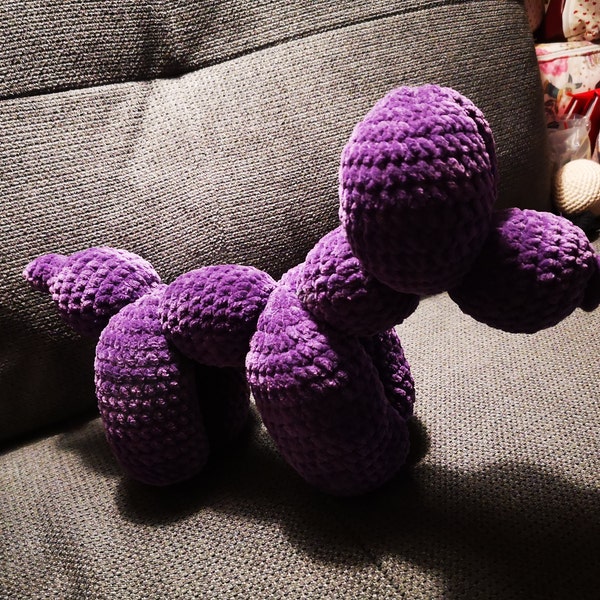 No Sew Balloon Dog Crochet Pattern, Beginner Amigurumi Puppy, Balloon ...
