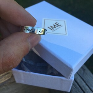 Actual Handwriting Ring / Custom Name Ring / Anniversary Rings | Etsy