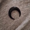 Black Steel Septum Pincher Ring Stretching Gauging Taper Horseshoe ...