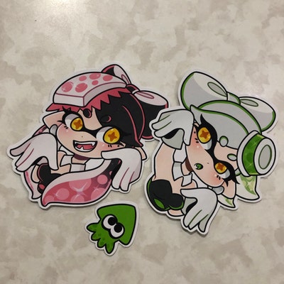 SPLATOON Squid Sisters off the Hook Callie Marie Pearl Marina Vinyl Stickers Waterproof ...