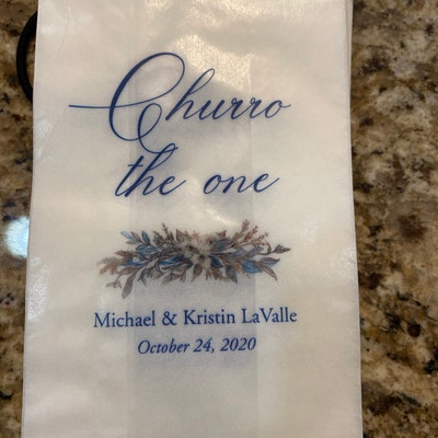 Churro Favor Bags Personalized Party Favor Bag-custom Wedding Favor Bag ...