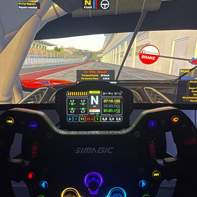 Sim Racing Dashboard Touchscreen Display Leds RPM Simhub, PSR GT 5.0 ...