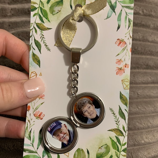 Personalized With Your Own Photo Locket Stainless Steel Locket Keychain ...