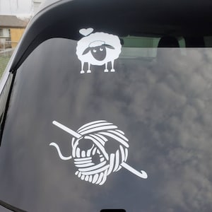 Crafty Knitting Car Decals, Laptop Decal, Vinyl Stickers for Your Car ...