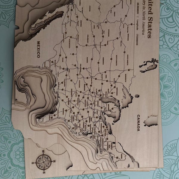 Kaw Lake Topographic Map SVG: Laser Cut File (digital Download) - Etsy