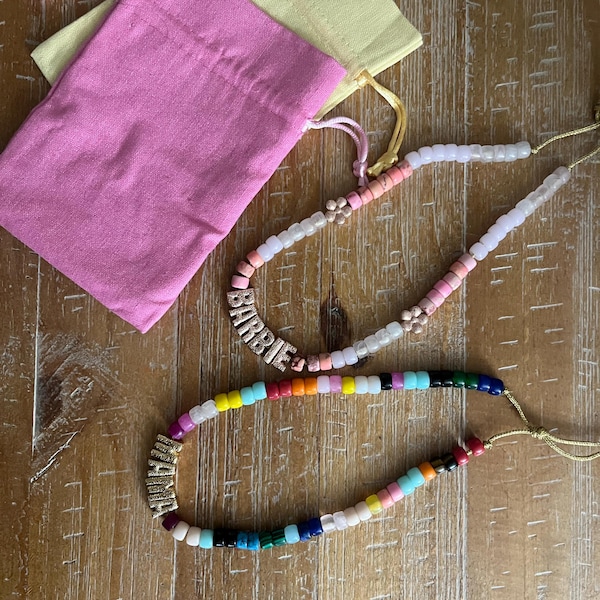 Pastel & Primary Bead Long Crossbody Phone Strap Cell Phone Chain Jewel ...