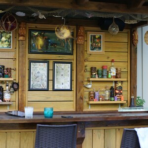 Tiki Sea Star Nautical Pendant Lamp With Light Rust With Red Accents - Etsy