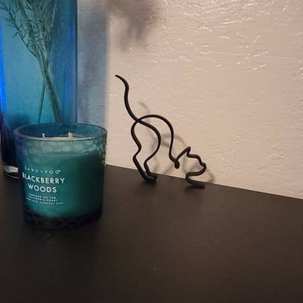 Cute Lazy Cat 2d Silhouette Home Decor Art | Picture Frame Topper, Desk ...