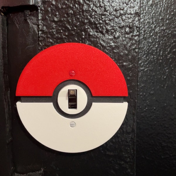 Pokemon Pokeball Light Switch Cover – Kids Room Decor, Gaming Nursery ...