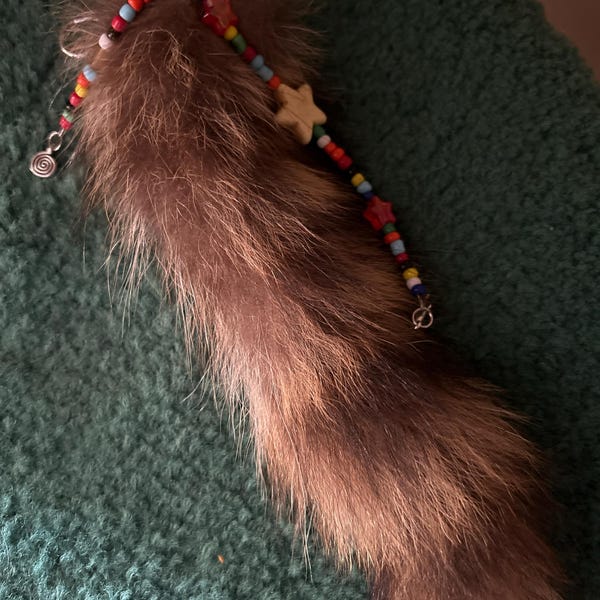 Custom Beaded Tail Keychain for Therians, Furries, Cosplay, Alternative ...