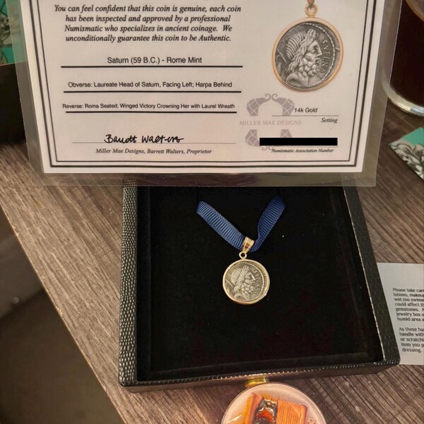 MARCUS AURELIUS (161-180 A.D.) Ancient Roman Coin Pendant Necklace ...