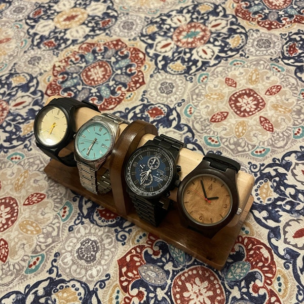 Timestand L Adjustable Four Watch Stand in Walnut Wood for Special Gift ...