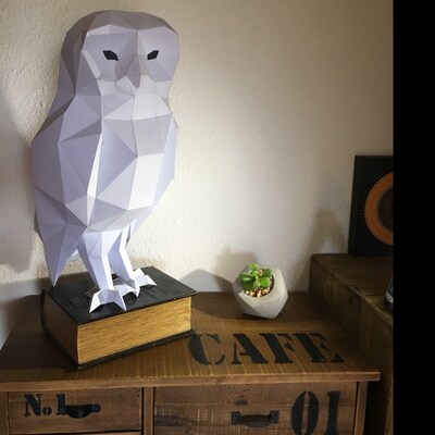 Owl Model Paper Craft, Digital Template, Origami, PDF Download DIY, Low ...