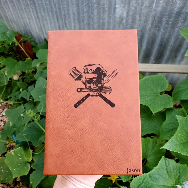 Chef Journal Recipe Notebook | Unique Leatherette Cover Lined Pages ...