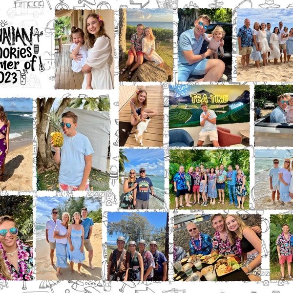 Custom Travel Photo Collage Canvas, Best Gift for Bffs, Adventure ...