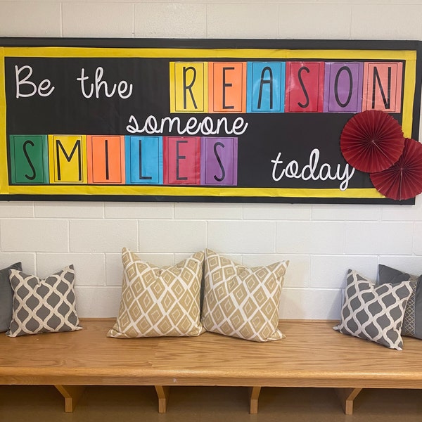 Be the Reason Someone Smiles Today!, Digital Bulletin Board, Printable ...