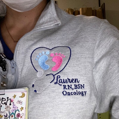 Pediatric Nurse Gift, NICU or PICU Nurse, Baby Feet, Monogrammed, Gift ...