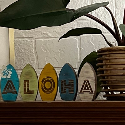 Hawaii, Hawaiian Wood Sign, Honolulu, Beach House Decor, Blues Hawaiian ...