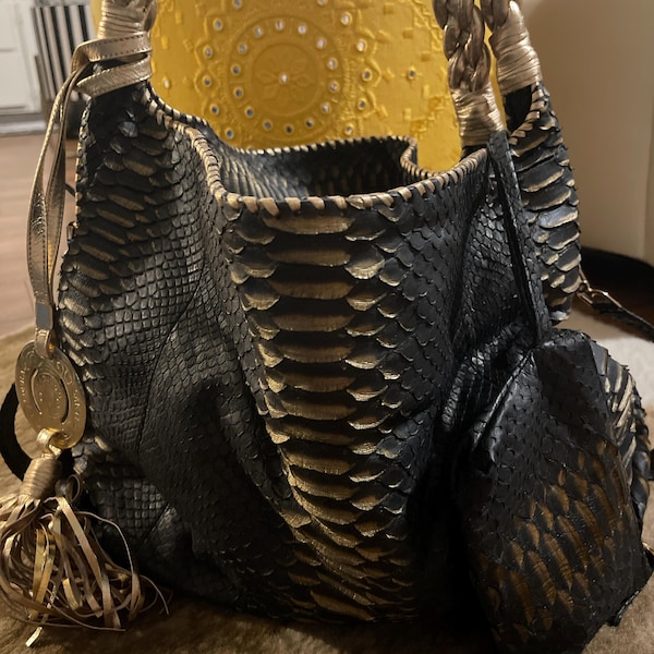 Python Bag, Rainbow Bag, Snakeskin Purse, Gift for Her, Python Handbag ...