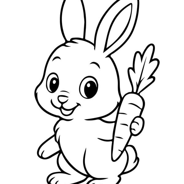 Duck Coloring Pages for Kids – 6 Printable Black and White – Cute Duck ...