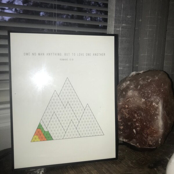 1000 Unit Geometric Mountain Progress Chart - Etsy