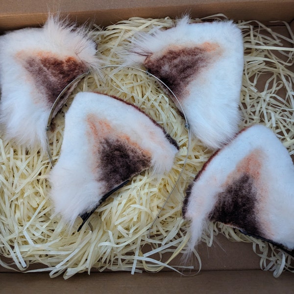 Handmade Red Panda Ears Hairclips Hairband Cute Brown White Bear Panda ...