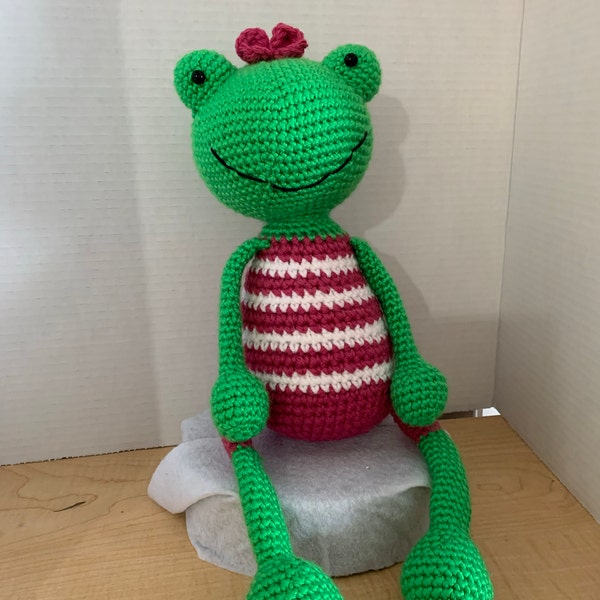 Easy Pattern Crochet Frog With Long Legs Frog Amigurumi PDF Crochet Toy ...