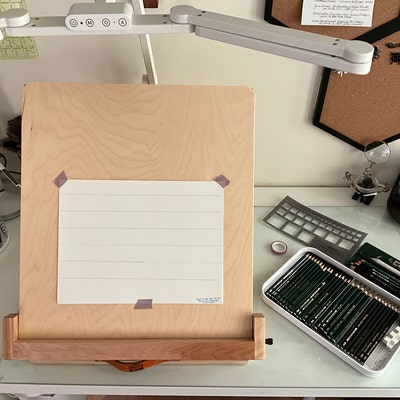 THE WORKS Louden Adjustable Drawing Board Custom Art Board Rotating ...