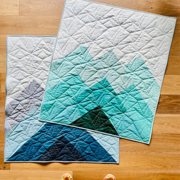 Mountain Range - Longarm Quilting Design | Geometric Triangle Quilting ...