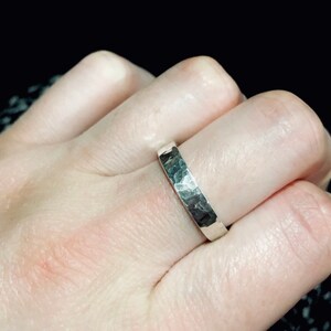 Hammered Sterling Silver Ring | Etsy