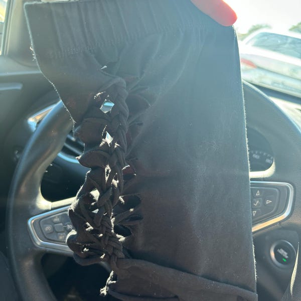 Slit Weaved Braided Thigh High Bell Bottom Flare Leg Warmers. Handmade ...