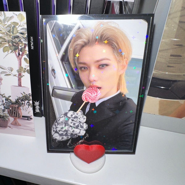 Heart Charm Polaroid / Toploader Holder - Etsy