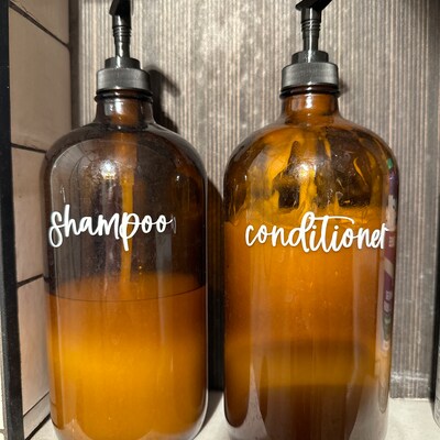 Shampoo Conditioner Body Wash Stickers Personalized Shampoo Labels ...