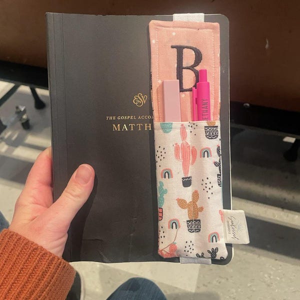 Bible Journaling Pen Holder Note Taking Pen Holder, Bookmark - Etsy