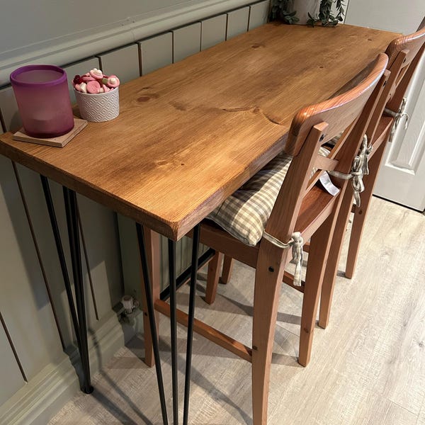 Scandinavian Breakfast Bar With Hairpin Legs, Hallway Radiator Cover ...