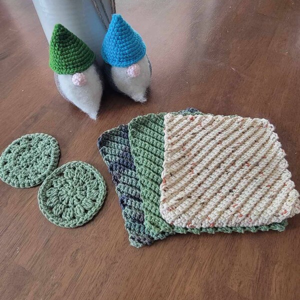 Crochet Car Coasters, Set of 2, 100% Cotton, Cup Holder Coasters, Auto ...