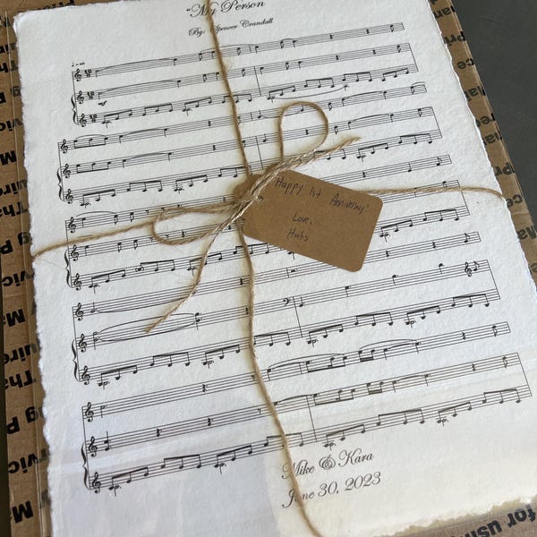 Custom Wedding Vows, Song Lyrics, Bible Verse, or Poem Print on ...