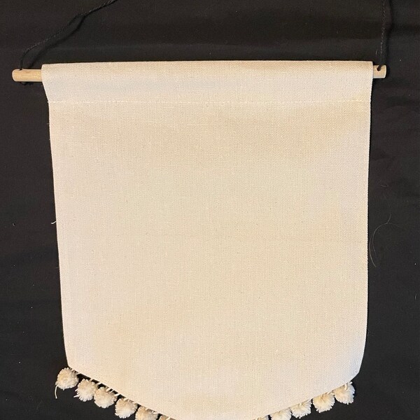 Decorative Pin Display, Pin Banner With Pom Poms, Canvas Wall Hanging ...