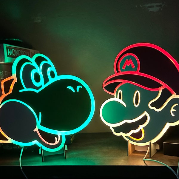 Mario Light Sign , Neon Like , Game Artwork, Super Mario Light , Mario ...